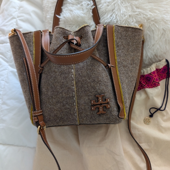 Tory Burch | Bags | Tory Burch Mcgraw Wool Blend Felt Satchel | Poshmark